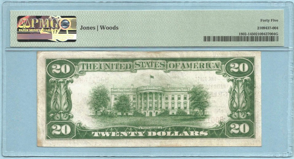 $20 National Currency 1929 T1 - Ch#5572 - 1st NB, Greenville, AL - PMG ...