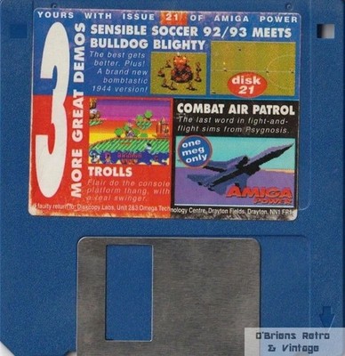 Amiga Power Issue 21, Coverdisk 21, 3 Great Demos, Commodore Amiga ...