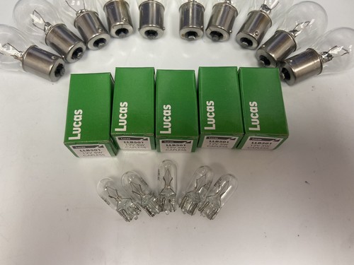 10x LUCAS R 382 LLB382 12V 21W STOP/TAIL LIGHT BULBS + 5X R501 SIDE ...