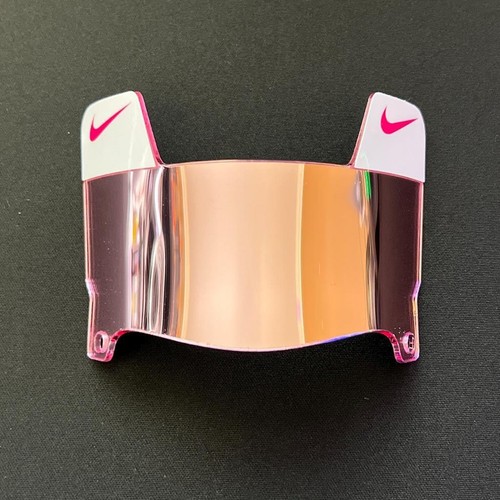 White & Pink Nike Tabs - Chrome Pink MINI Football Helmet Visor with ...
