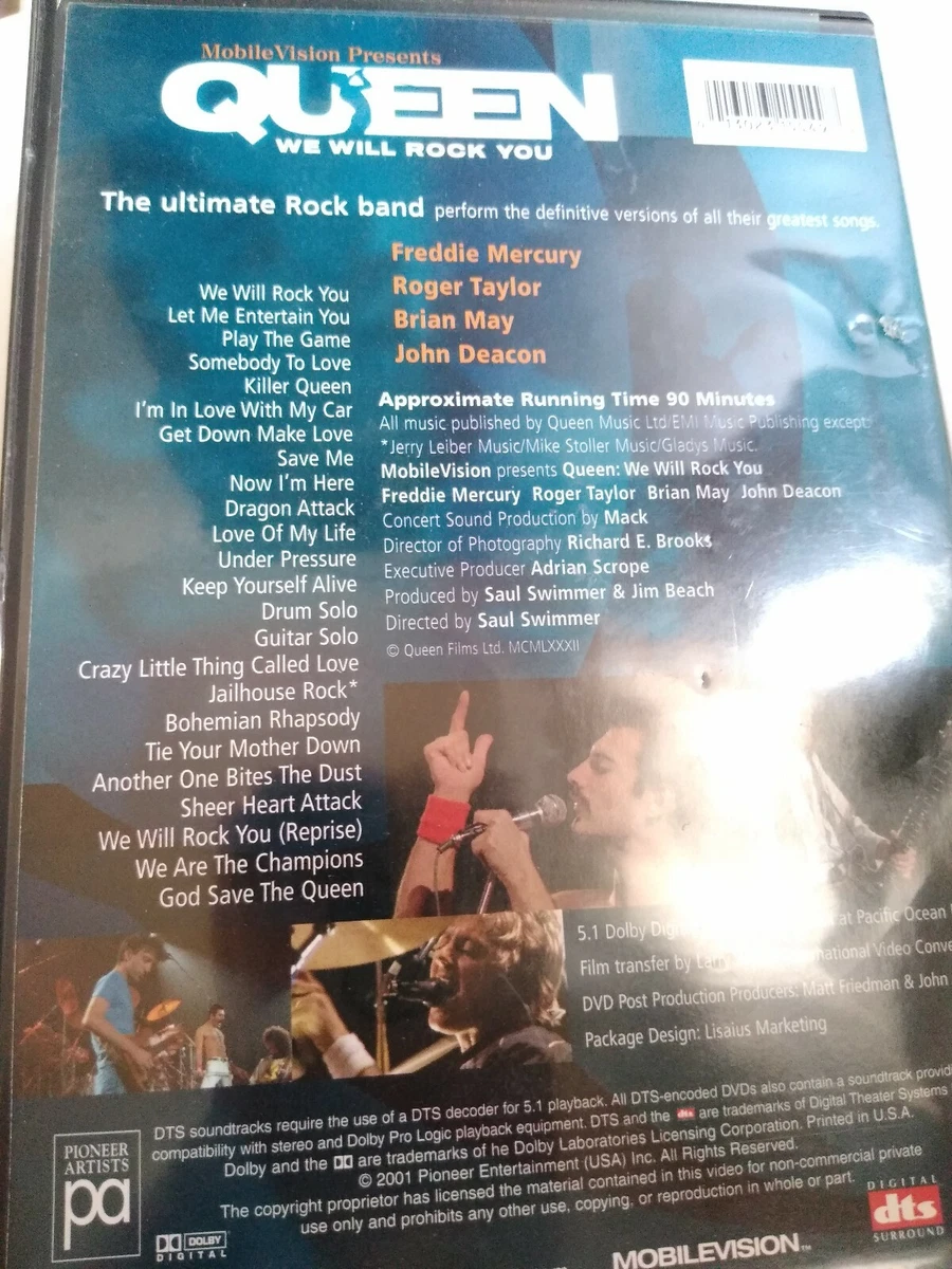 Queen We Will Rock You Dvd