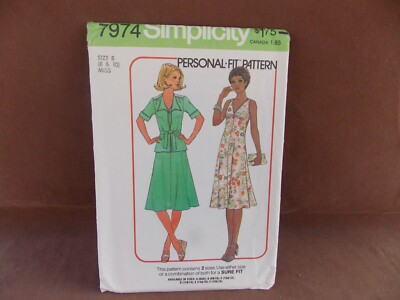 Vtg Simplicity Misses Bias Dress & Unlined Jacket Sizes 8-10 Uncut ...
