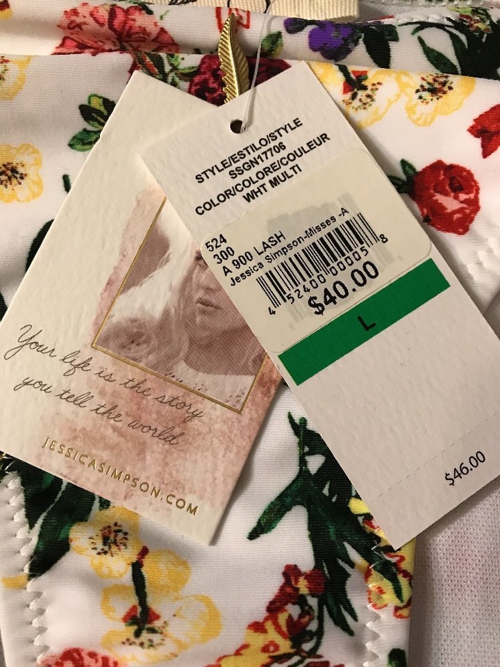 Jessica Simpson Bathing Suit Separate Size L 0051 | eBay