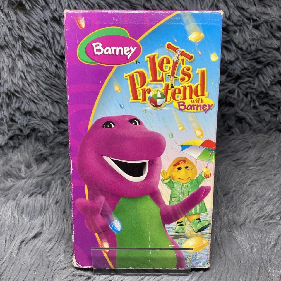 Barney - Lets Pretend With Barney VHS Tape 2004 White Tape Classic ...
