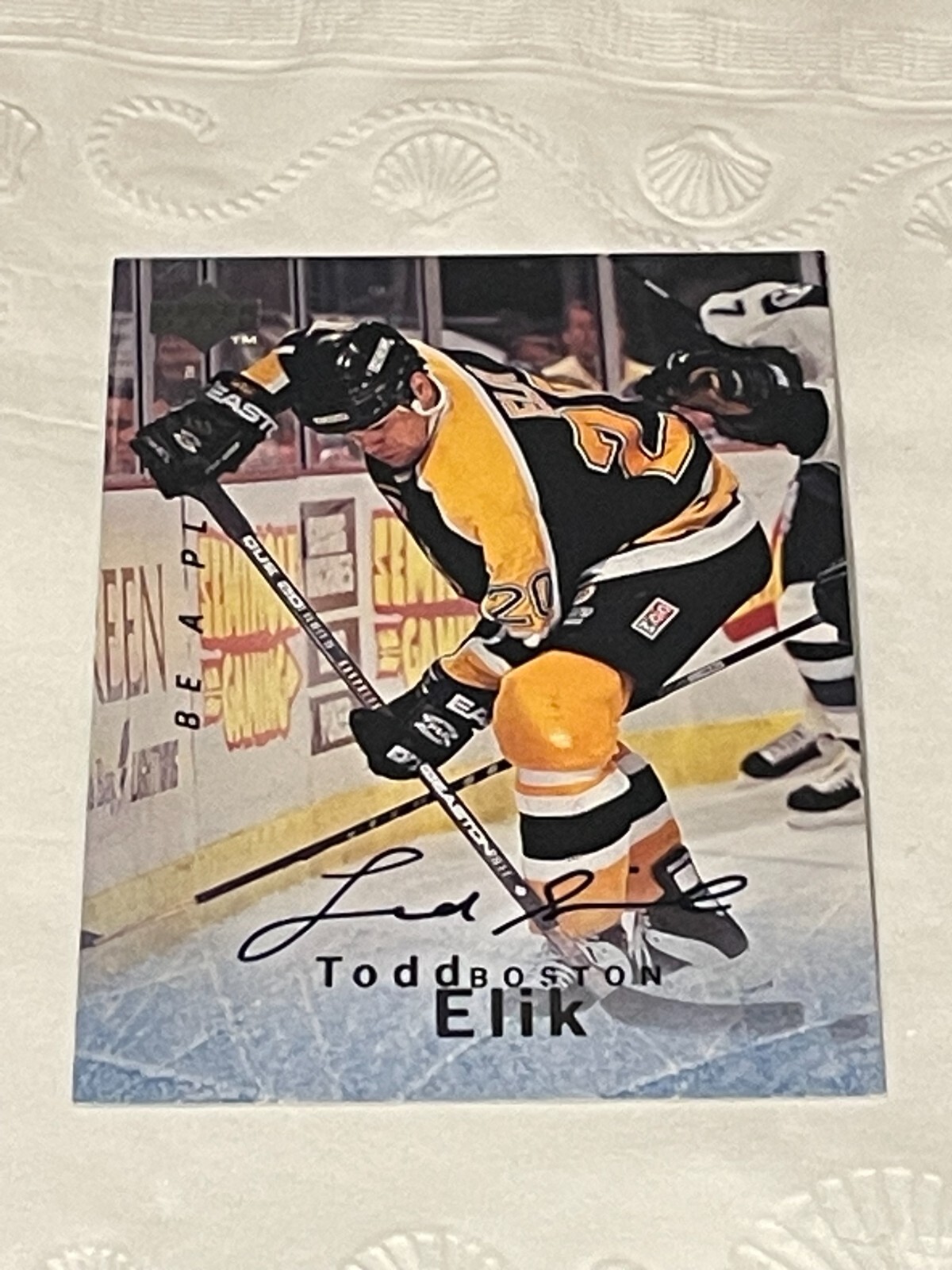 Todd Elik 1995-96 Upper Deck Be A Player Autograph Card Boston Bruins ...