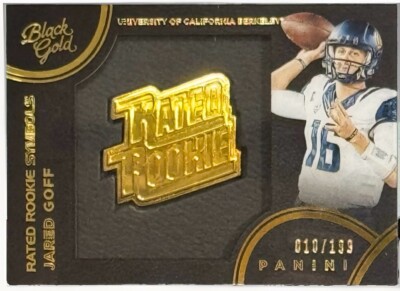 Jared Goff - 2016-17 Black Gold Collegiate #29 Rated Rookie Symbols ...