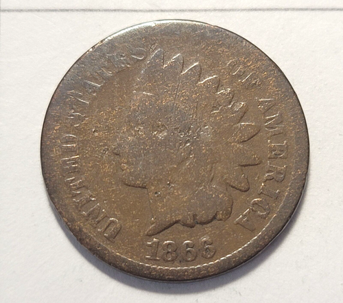 Indian Head Cent Penny 1866 AG03 | eBay