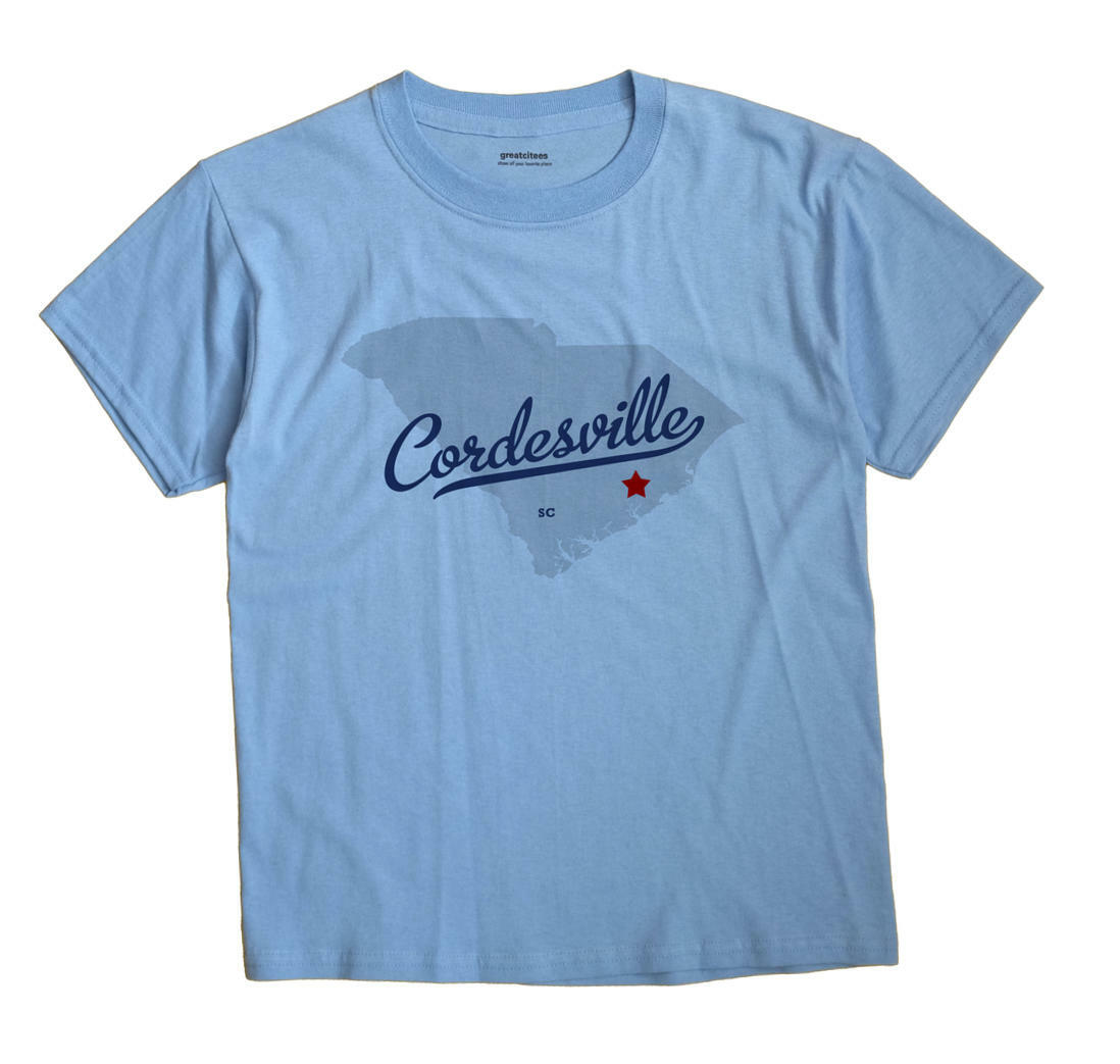 Cordesville South Carolina SC T-Shirt MAP | eBay