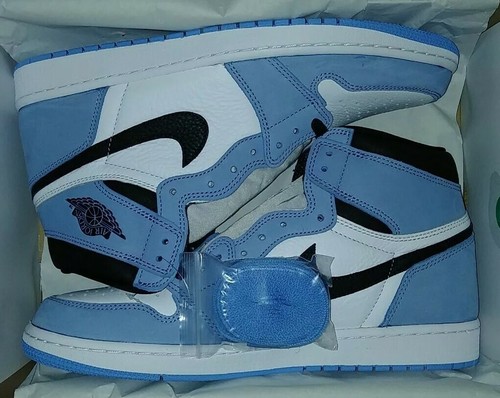 Air Jordan 1 Retro High OG 555088-134 White/Black-University Blue Men's ...