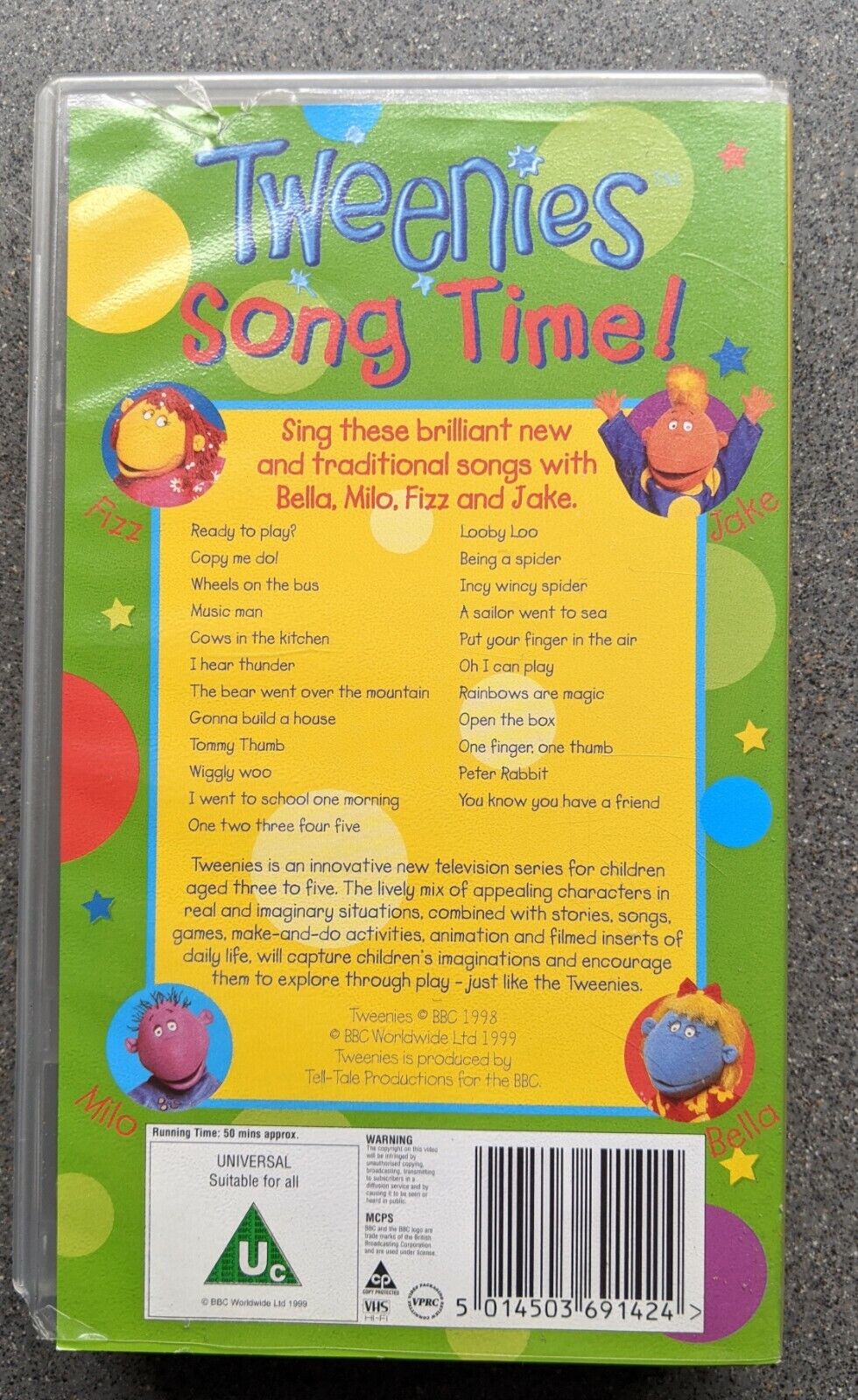 Tweenies- Song Time VHS 1999 used VG PAL Family Favourite-Great for ...