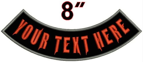 Custom Embroidered 8" Bottom Rocker Patch MC Biker Motorcycle Club ...