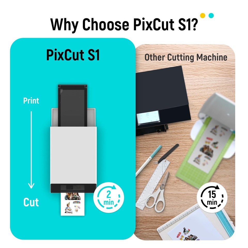 PixCut S1 Color Sticker Printer & Cutting Machine - All-in-One Sticker ...