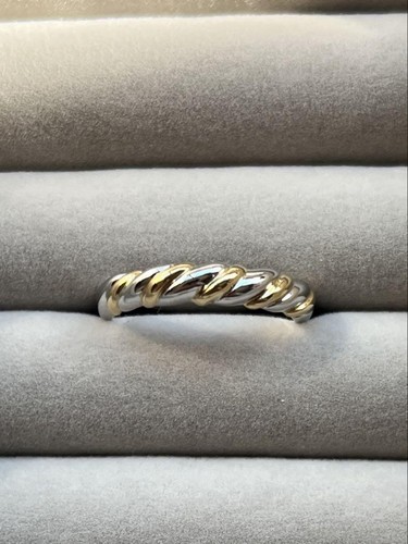 Dior Ring Twist Pt950 K18 White Gold Silver Coiled Jewelry Used | eBay