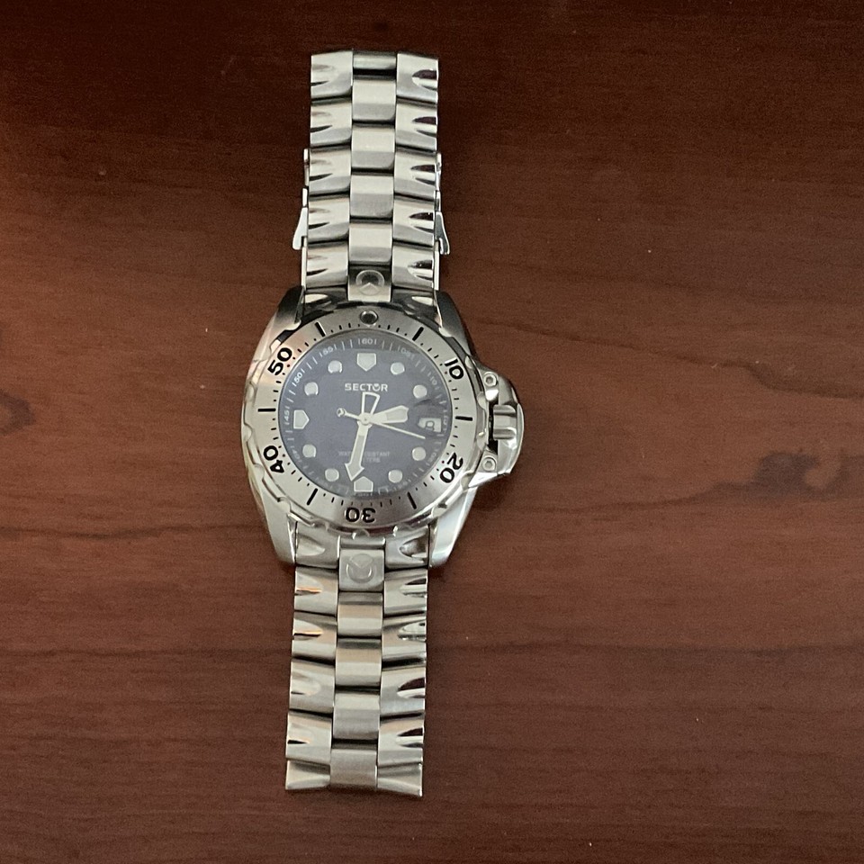 Sector 600 SS Divers Watch, Blue Dial, Completely Refurbished, Quartz ...