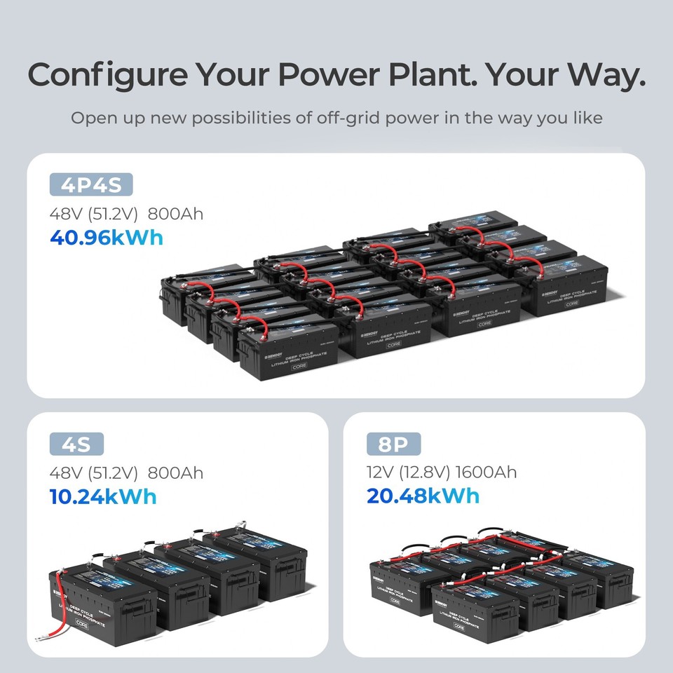 Renogy 12V 200Ah Core Series Deep Cycle Lithium Iron Phosphate Battery ...