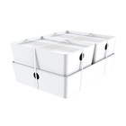 Mainstays 3 PC Lidded Storage White Set of 2 Storage Boxes 53883251380 ...