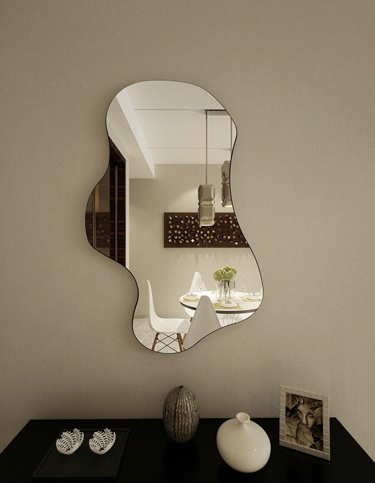 Handmade Asymmetrical Mirror, Aesthetic Mirror, Mirror Home Decor ...