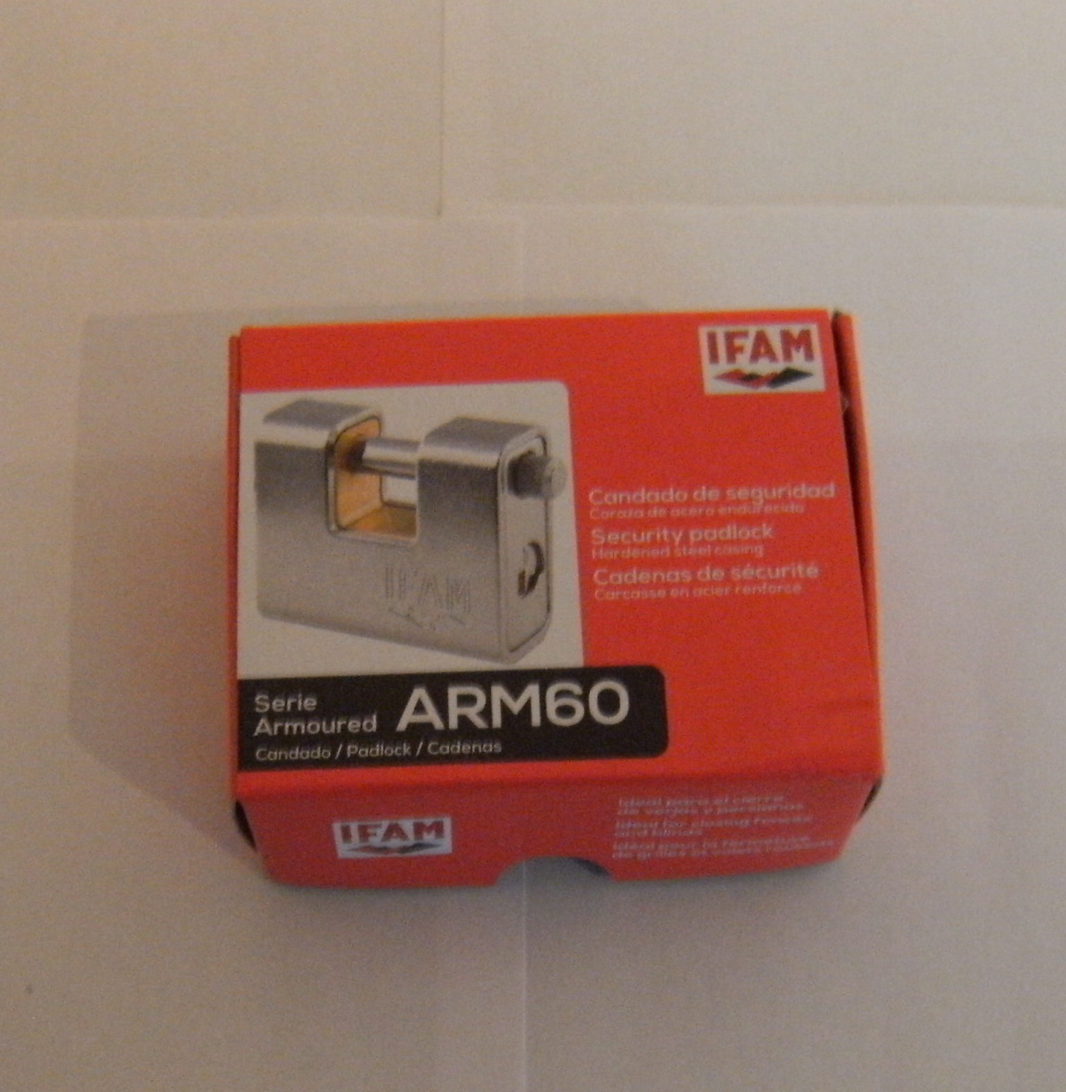 4 X IFAM Cen 3 Rated Armoured 60 Padlock. Heavy Drill Resistant Chrome ...