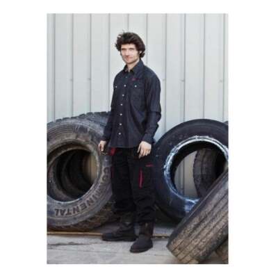 Official GUY MARTIN 'Spannerswarm' Long Sleeve Black Denim Shirt ...
