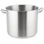 32 Qt. Heavy Duty Silver Stainless Steel Aluminum-Clad Stock Pot with ...