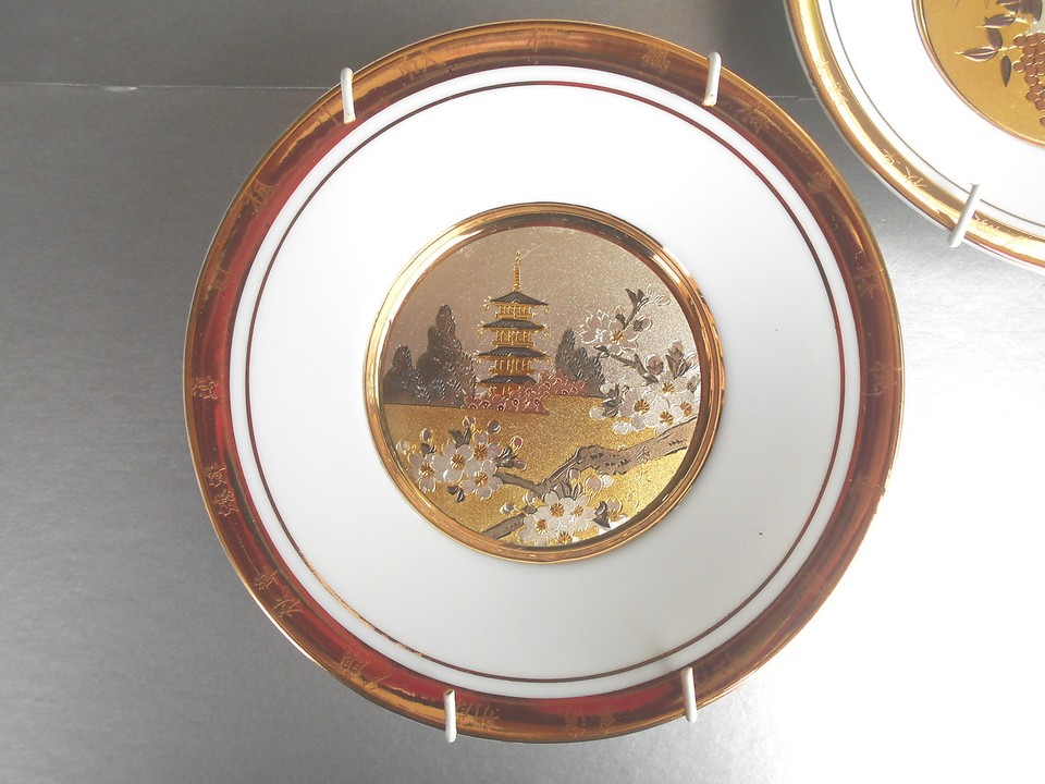 Hamilton Collection Chokin Japanese Floral Calendar Set of 5 Beautiful ...