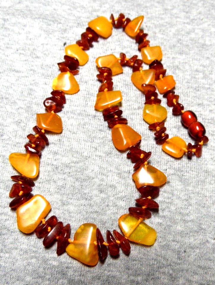 VINTAGE NATURAL MULTI COLOR BALTIC AMBER NECKLACE #127 | eBay
