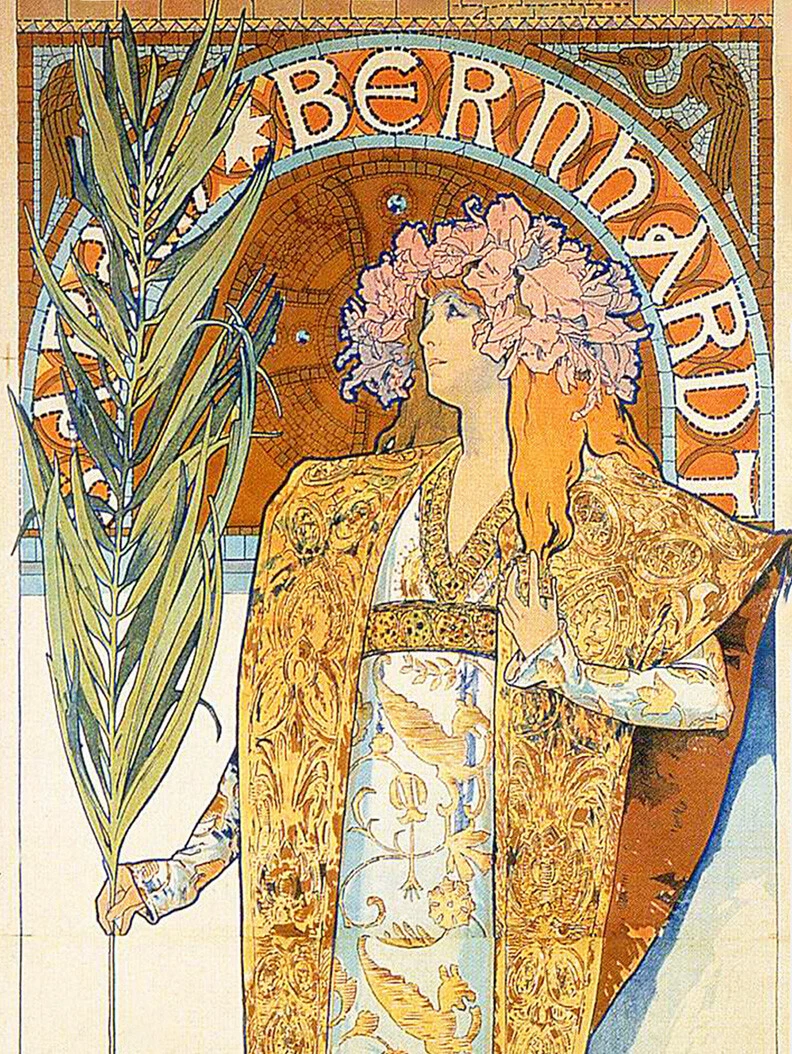 Art Nouveau Mucha Flowers