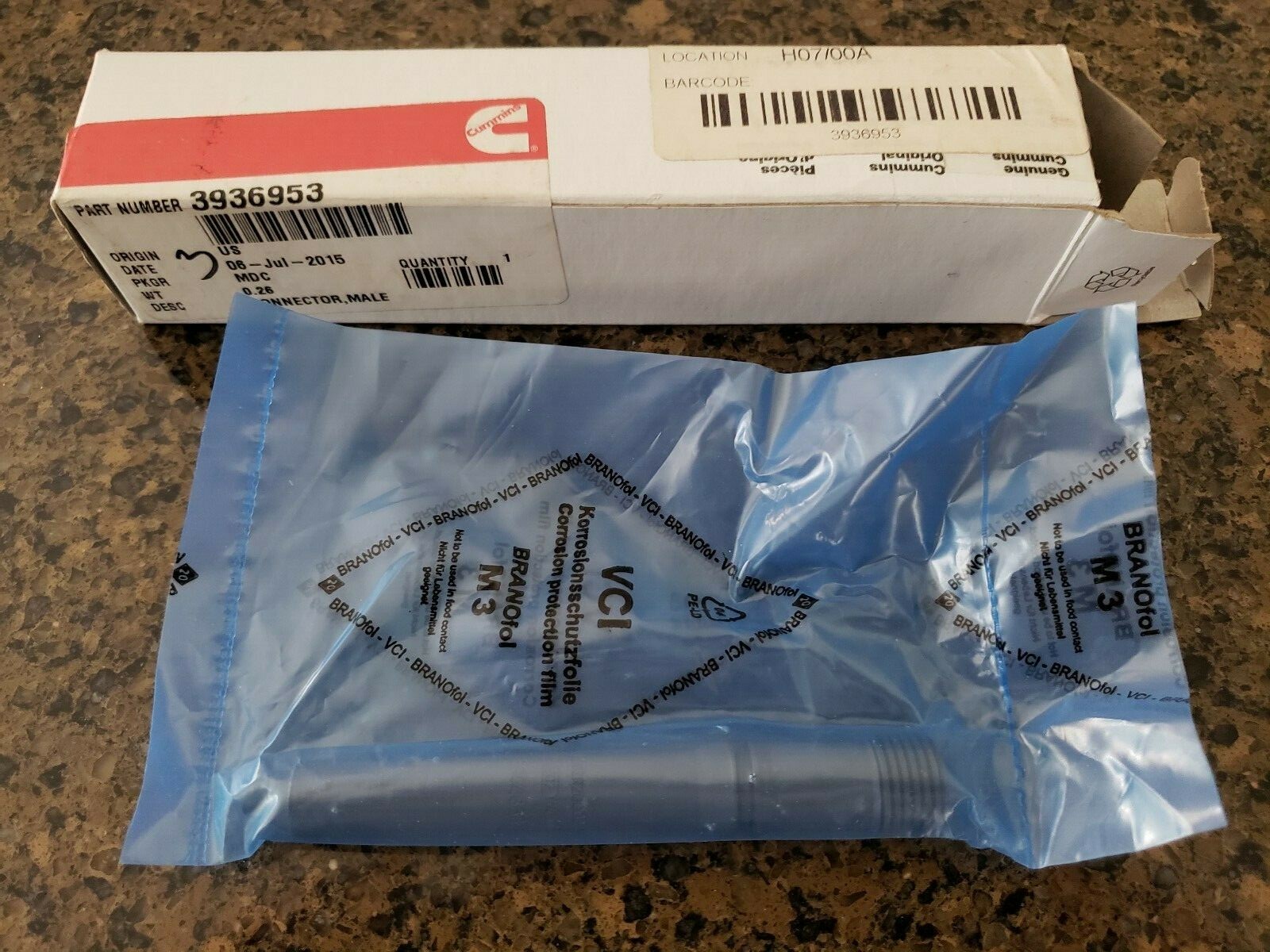 Cummins 3936953 Male Injector Tube Connector | Genuine OEM | Universal ...