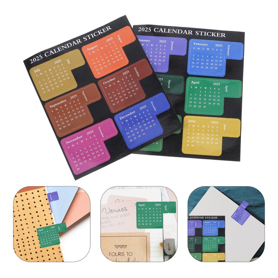 Agenda Planner Stickers 2025 Schedule Calendar Tab Office Man Month ...