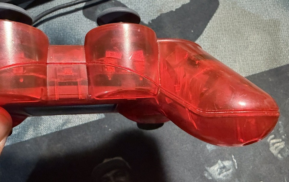 PS3 Controller Crystal Clear Red (Sony PlayStation 3, PS3) | eBay