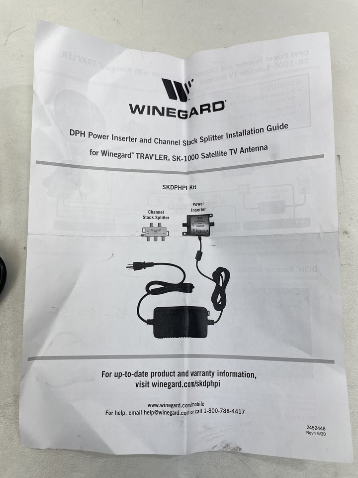 WINEGARD SKDPHPI KIT DPH POWER INSERTER AND CHANNEL STACK SPLITTER FOR ...