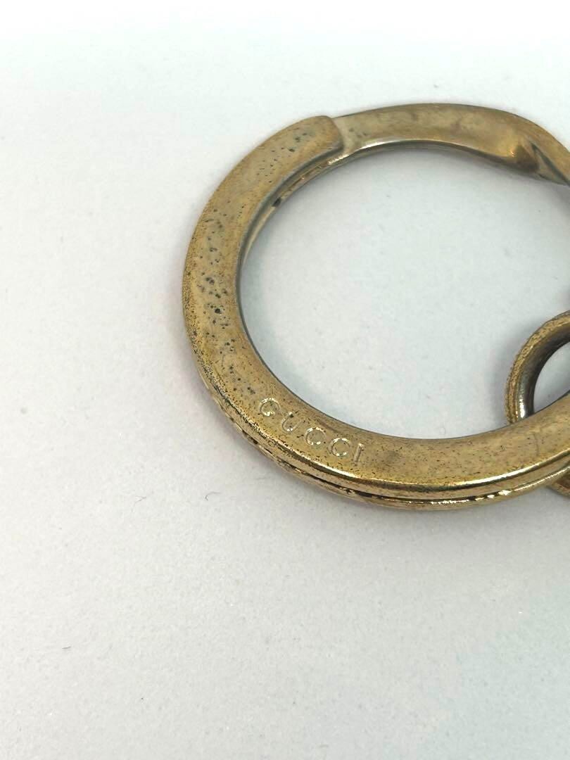 GUCCI Double Heart Interlocking G KeyRing Authentic - Gem