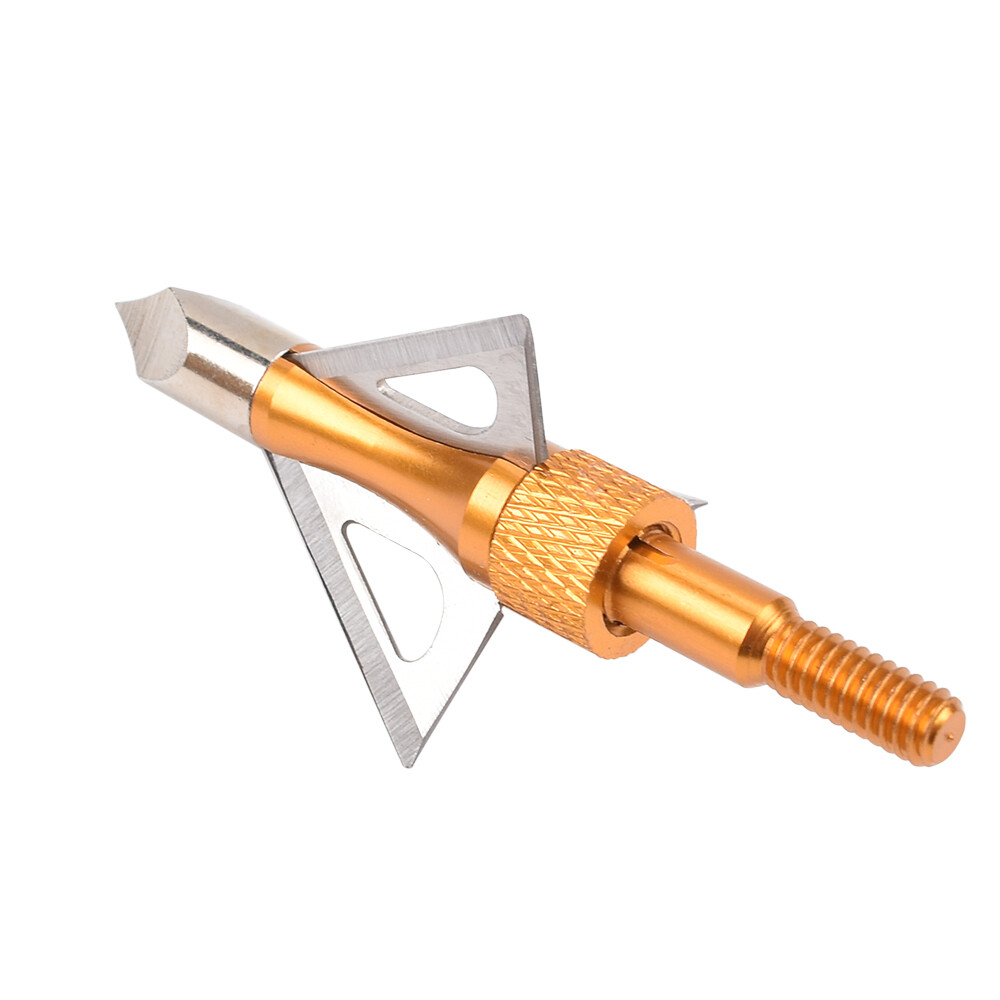 Broadheads 3 Fixed Steel Blade with 1 Broadhead Case +1 Wrench 100 ...