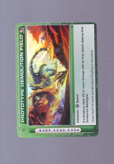 Chaotic Location card Super Rare Prototype Demolition Field | eBay