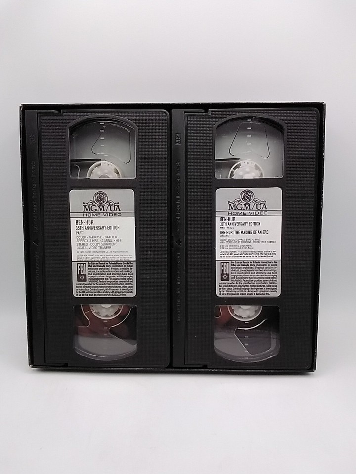 BEN-HUR Color 1959 (VHS, 2-Tape Set, Deluxe Letter Box Edition) Used | eBay