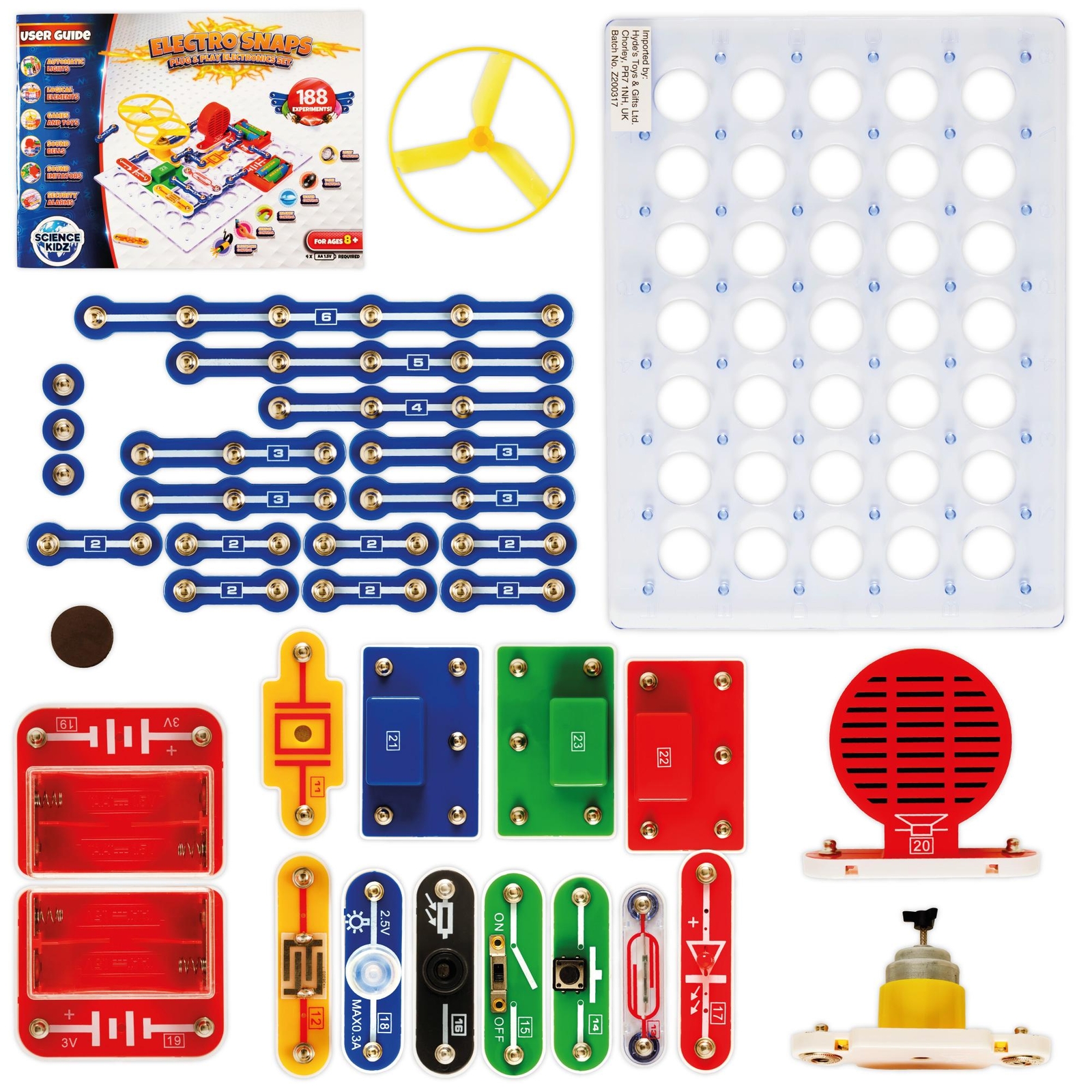Science Kidz Electro Snaps 188 Experiments Kit - Electronic Circuit Set ...