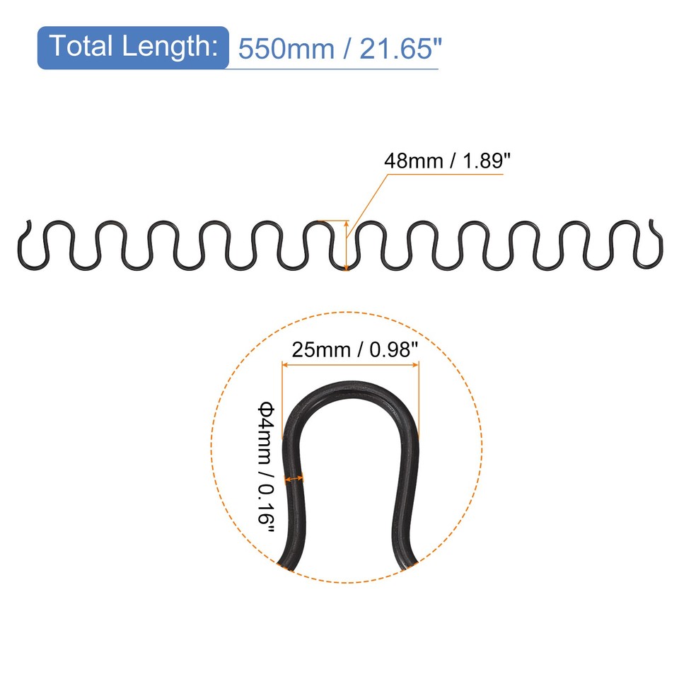2Pack 21.7" Flat Sofa Spring Replacement Kit for Furniture Couch Repair ...