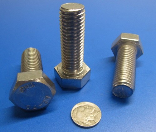 18-8 A2 Stainless Steel Bolt, FT, Metric, M18 x 2.5 x 50 mm Length, 3 ...
