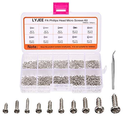 1000Pcs Mini Screw kit M1 M1.2 M1.4 M1.7 pan Head Micro Screws Self-Tapping | eBay