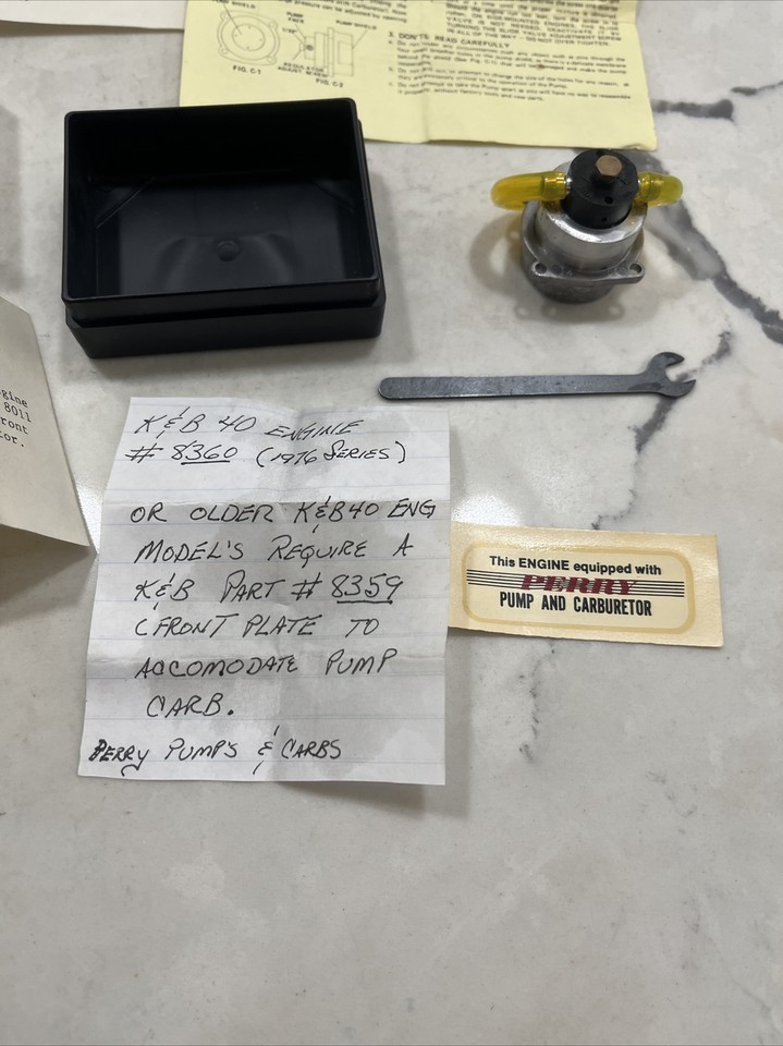 K & B .40 R/C Glow Engine Perry Pump #8360 1976 Series | eBay