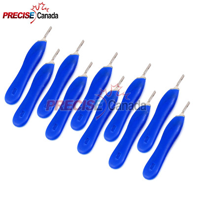10 PCS Surgical Knife Scalpel Handle #3 With Blue Color Plastic Grip | eBay