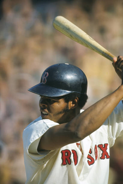 Baseball Closeup Of Boston Red Sox Reggie Smith In Action Old Photo ...