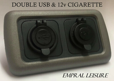 Motorhome CBE C-Line 12v Double USB Socket Cigarette Socket Camper Van ...
