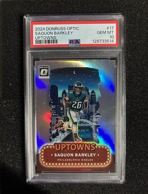 2024 Panini Donruss Optic - Uptowns Saquon Barkley #17 PSA GEM MINT 10 ...