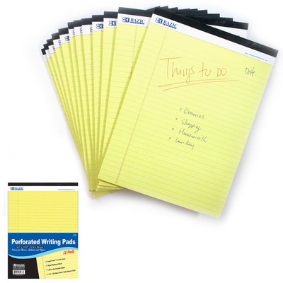 12 Micro Perforated Legal Pads Writing Note Pad 50 Sheets Letter 85 x ...