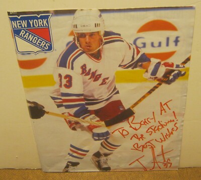 NHL New York Rangers TONY AMONTE Autograph on Program Cover!!!! | eBay
