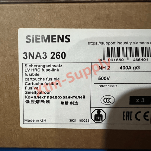 1PC NEW SIEMENS 3NA3 260 Fuse 400A 500V 3NA3260 | eBay