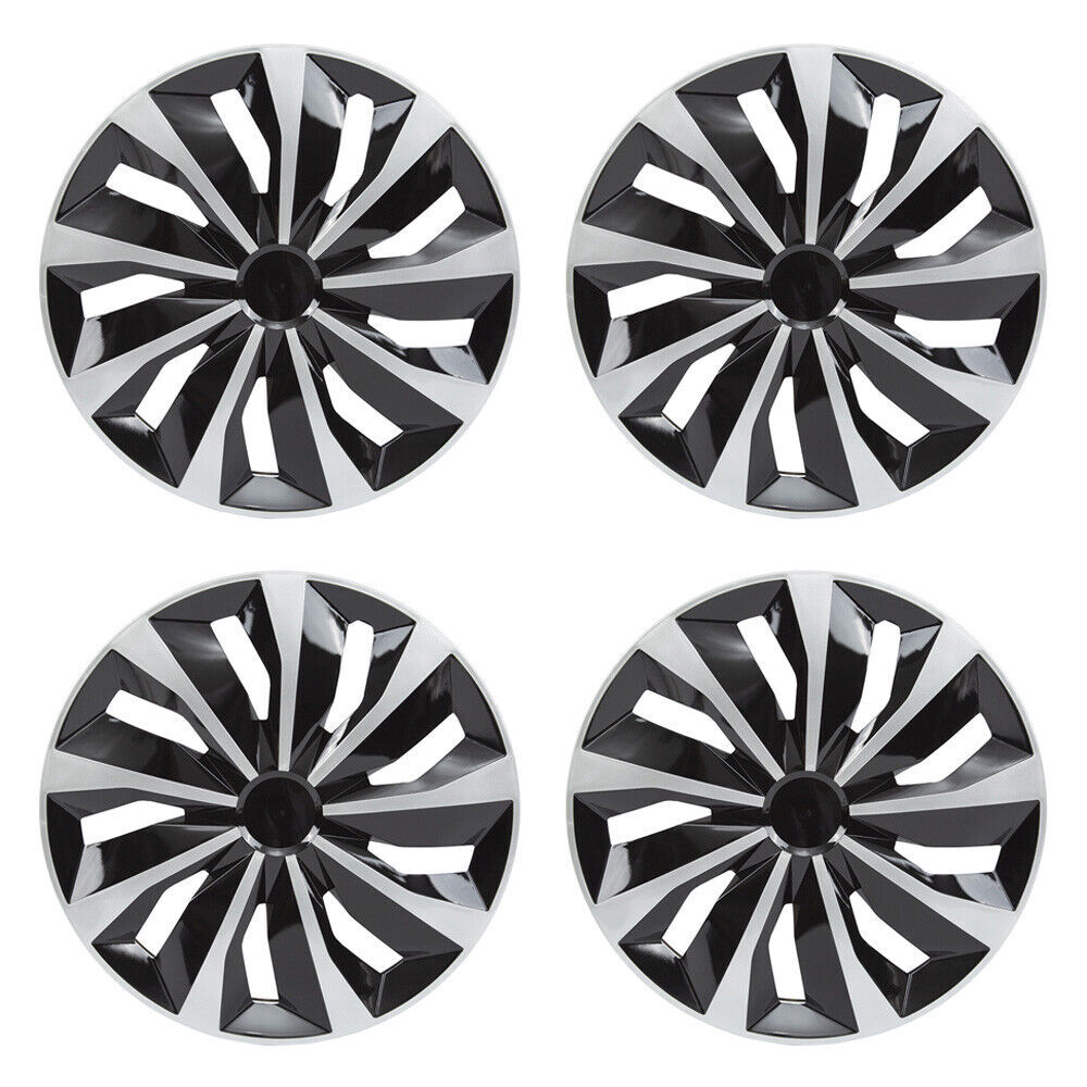 4Pcs Set 15" Wheel Hub Cap Covers Full Rim Snap On Hub Cap Fits R15 ...