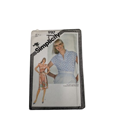 Simplicity Pattern 9917 Jiffy Pullover Dress Top Misses Size 16 Uncut ...