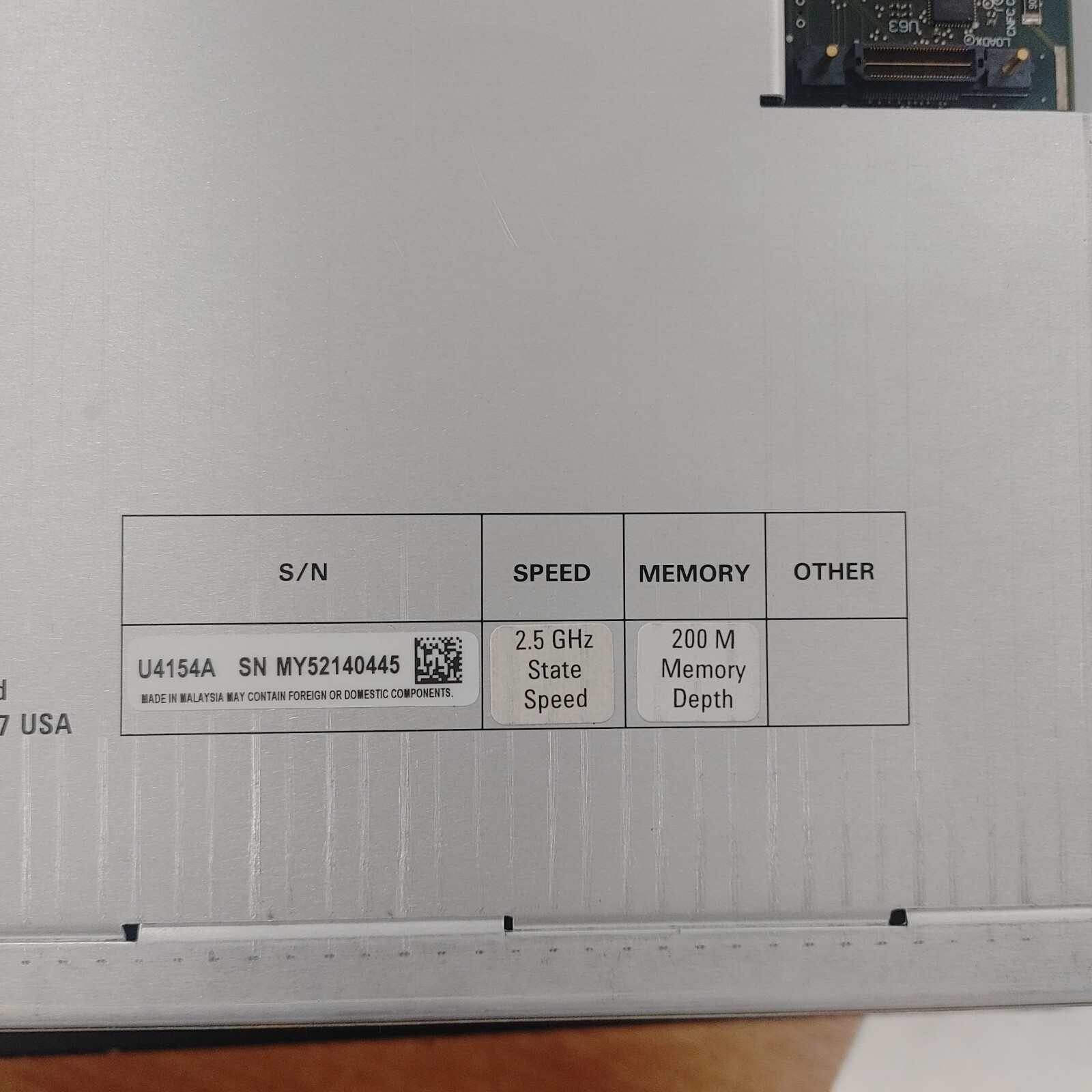 Agilent M9502A - U4154A (2.5 GHz state speed, 200M momory depth) M9536A ...